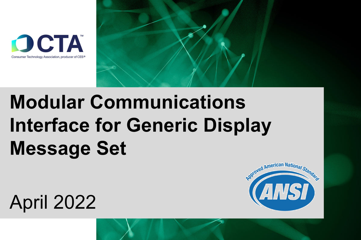 Modular Communications Interface for Generic Display Message Set ...