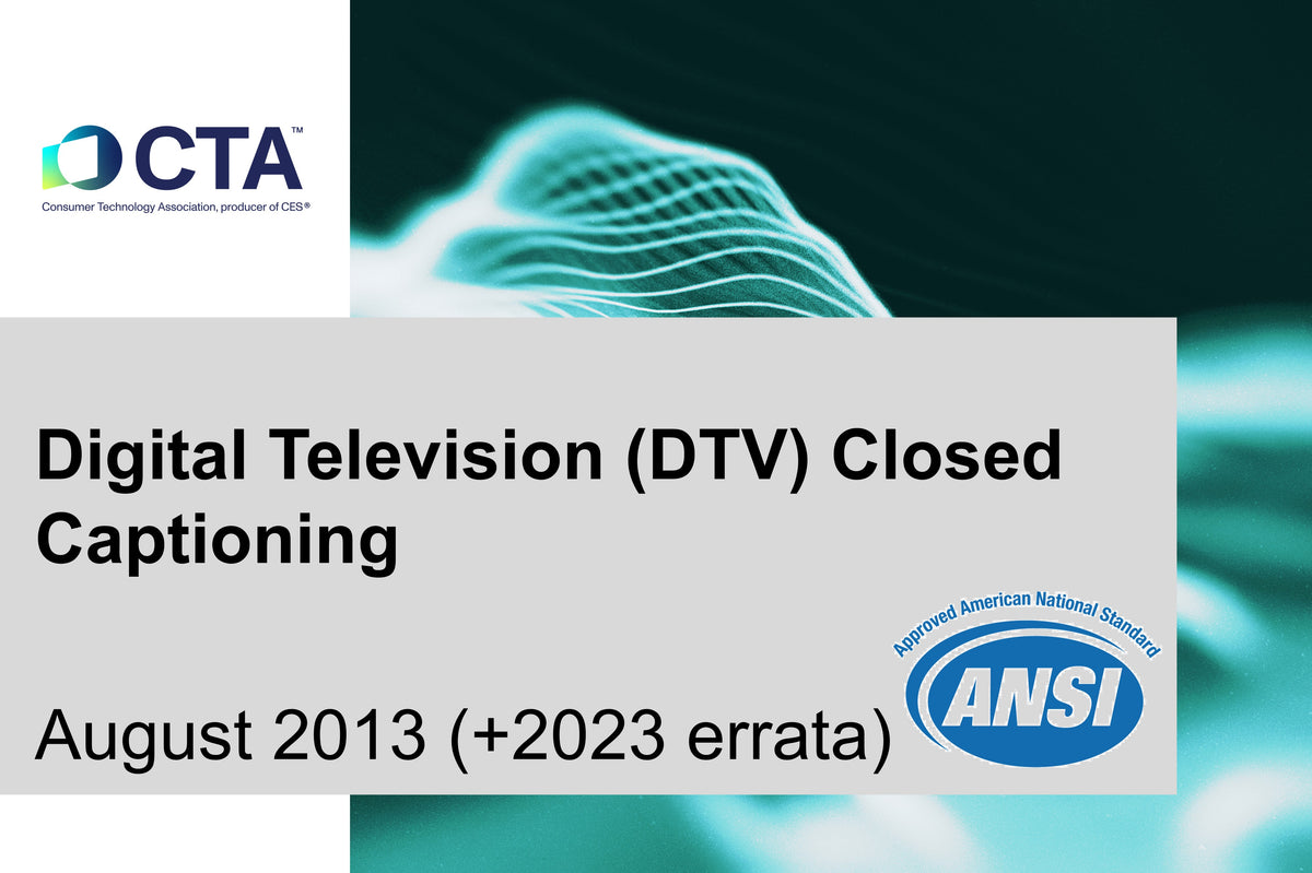 Digital Television (DTV) Closed Captioning – Consumer Technology ...