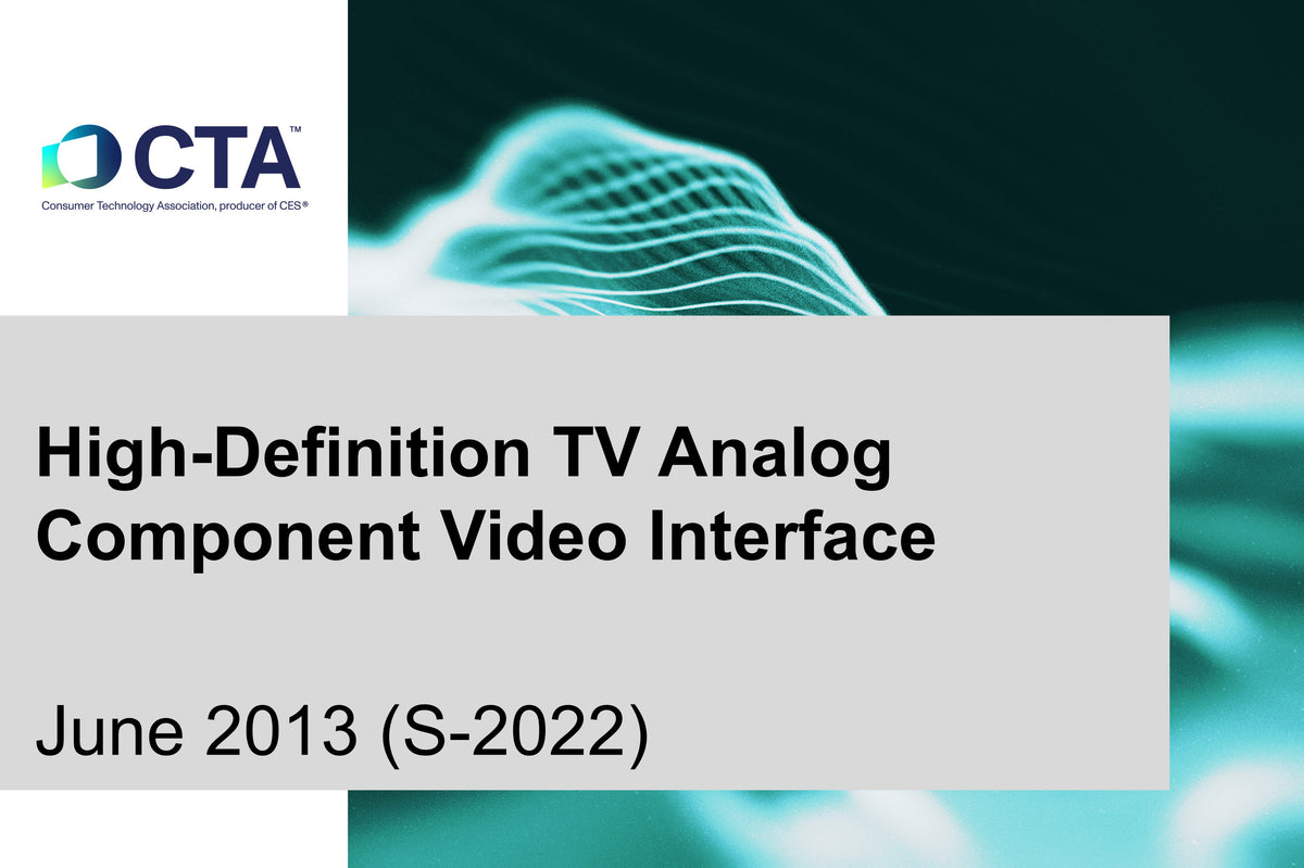 High Definition TV Analog Component Video Interface – Consumer ...
